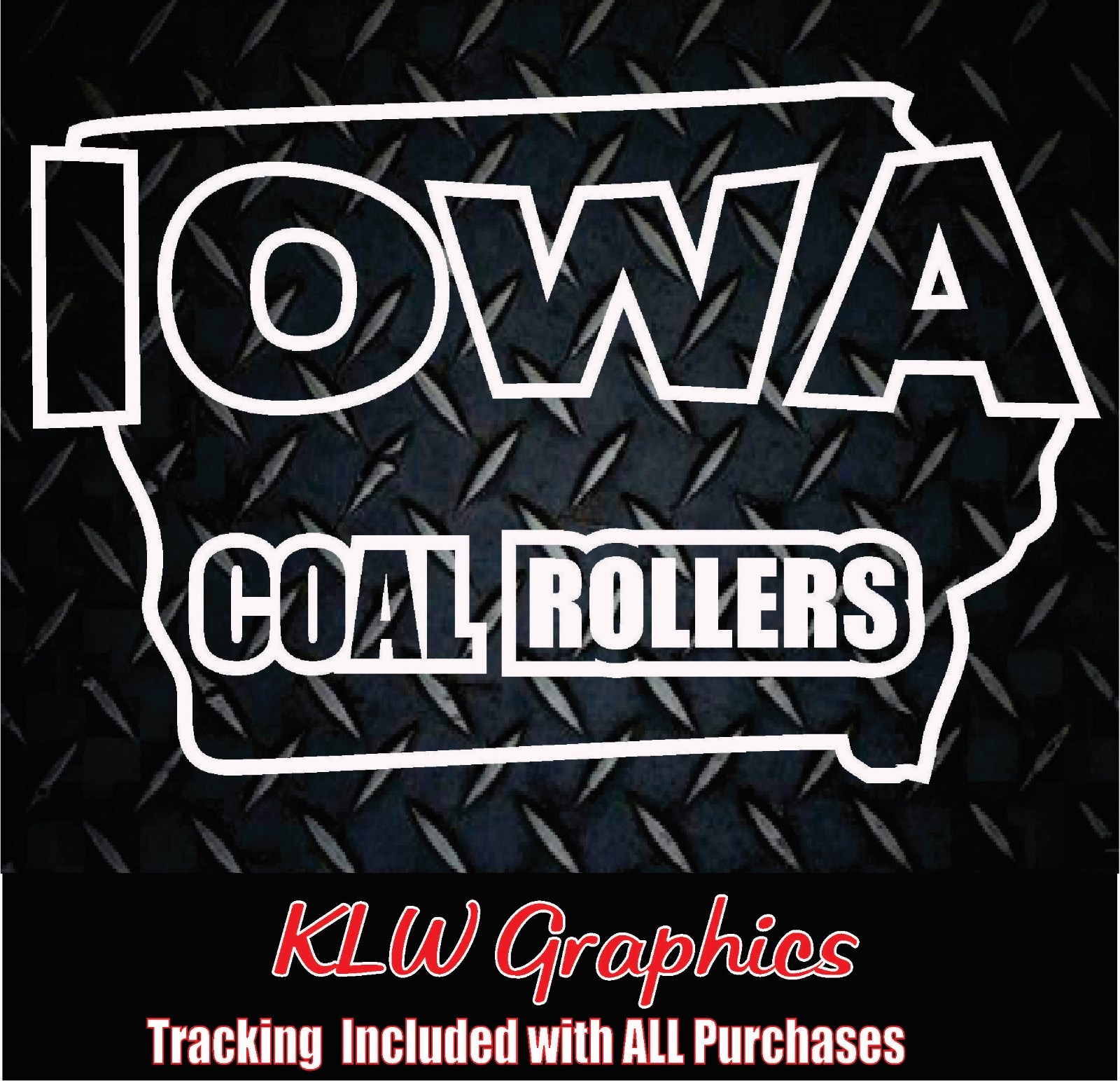 Iowa Coal Rollers Vinyl Decal Sticker Duramax Turbo Diesel Truck 7.3 6. ...