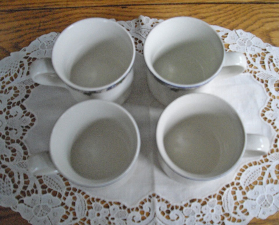 Christopher Stuart SPRINGFEST Coffee Cups Mugs Flowers ~ Set of 4 ~ | eBay