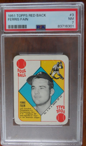 1951 TOPPS RED BACK FERRIS FAIN PSA 7 G-429 | eBay