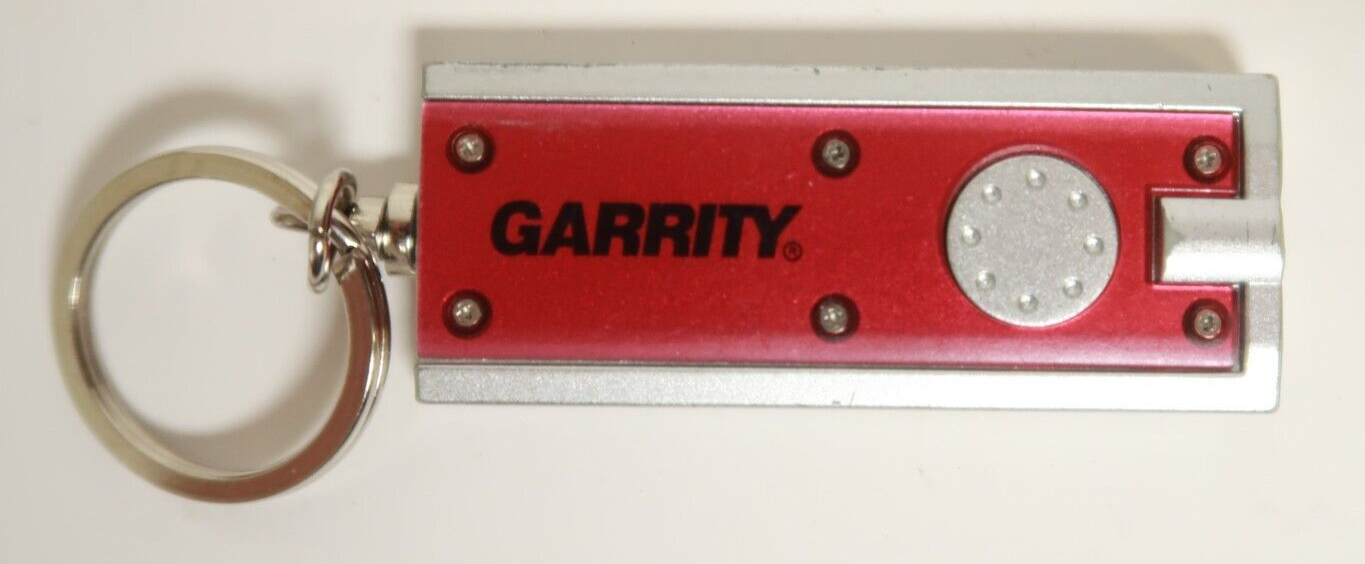 Garrity Keychain Red and Silver Metal Key Chain with Working Flashlight ...