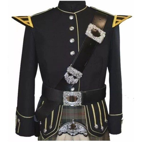 Doublet Kilt Jacket Scottish Military Piper Men's Wool Tunic Drummer ...
