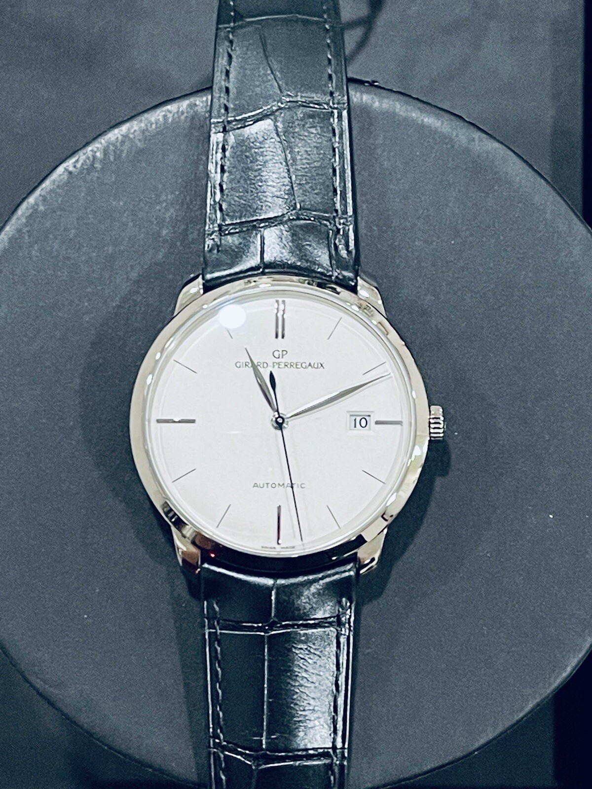 GIRARD-PERREGAUX 1966 49525-53-131-BK6A K18WG Date Automatic Men's ...