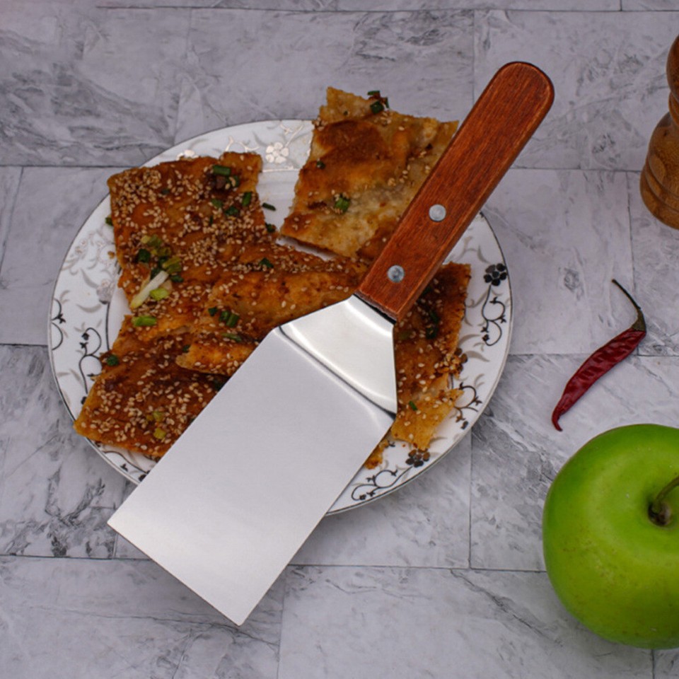 2PCS Spatulas Stainless Steel Ergonomic Steak Spatulas pastry for ...