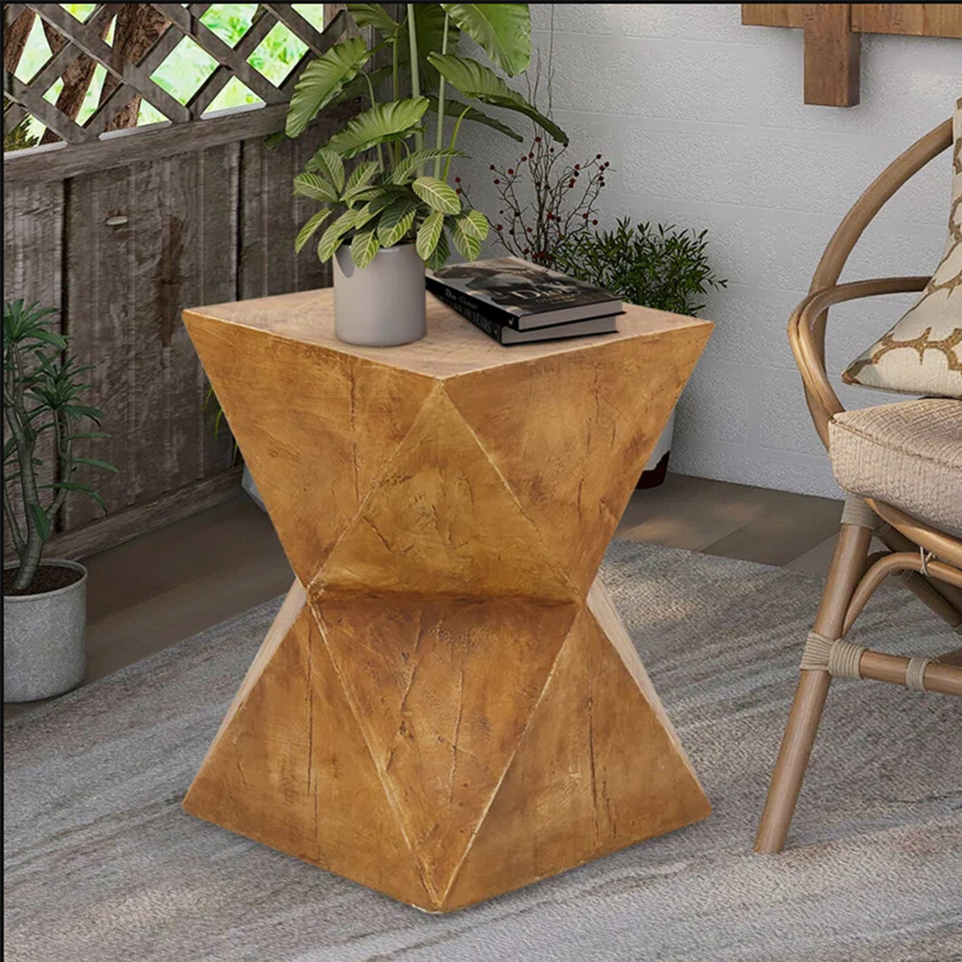 Sleek Concrete Accent Table End Table Plant Stand Stool f Indoor Sofa ...