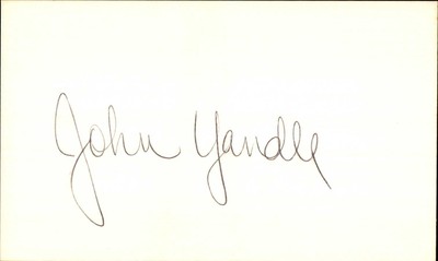 John Yandle Signed 3x5 Index Card Cut 1977-81 Hawaii Islanders Holyoke ...