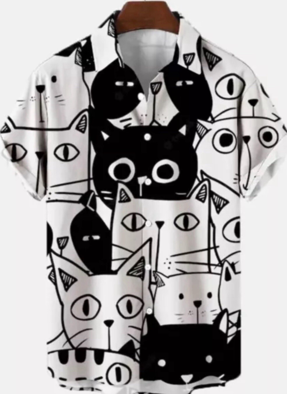 Shirt Size 3Xl Men Cat Shirt Hawaiin 50’s Cuban Button Down New | eBay