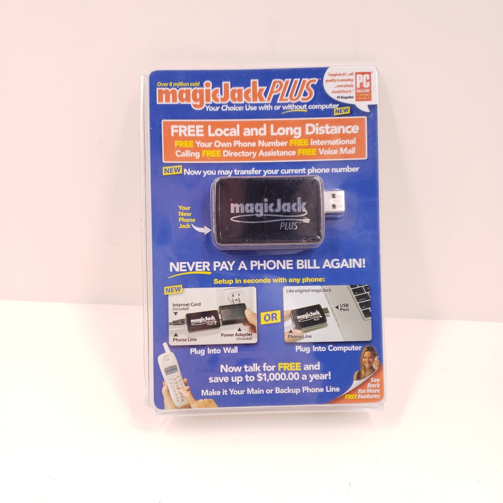 Magic Jack Plus Free Local Long Distance Calling Telephone Unit | eBay