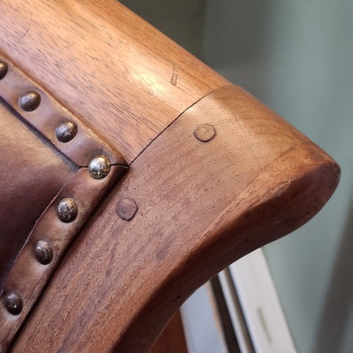 Vintage British Colonial Plantation Authentic Leather Campenchne Chair ...