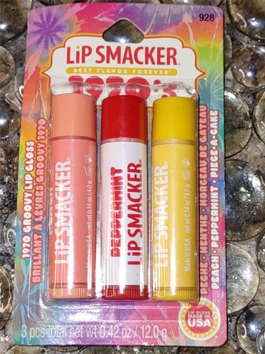 BONNE BELL LIP SMACKER GLOSS LTD. ED. GROOVY 1970's 3 PK PEACH,PEPPERMINT,PIECE | eBay