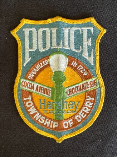 Derry Township Hershey, Pennsylvania Cocoa & Chocolate Ave Police Patch ...