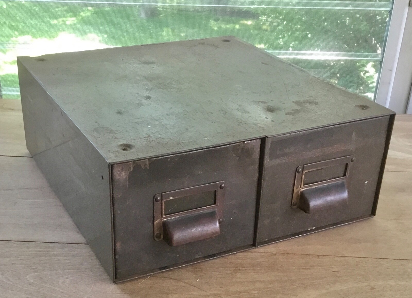 Vintage Art Metal 2 Drawer Steel Card Catalog File 14" x 13" x 5" | eBay
