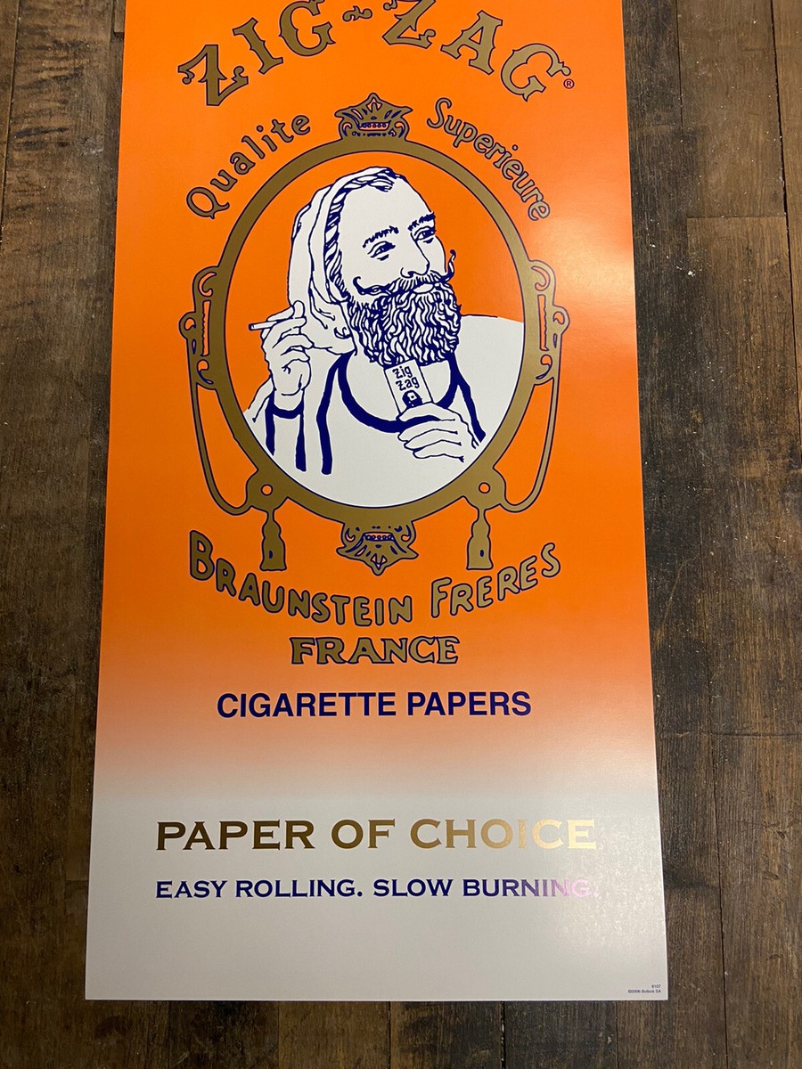 Zig Zag Papers Logos Zig Zag Cigarette Paper Black Logo" Sticker For