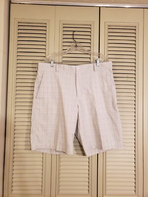 Nike Golf Dri-Fit Men's Size 38 Golf Shorts White Gray Plaid 360202-100 ...