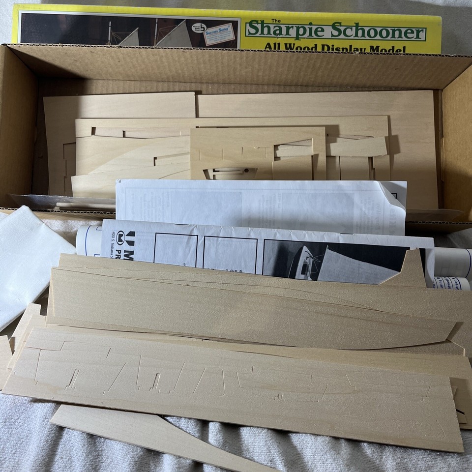 Midwest Product The Sharpie Schooner Wood Display Model Ship #968 New ...