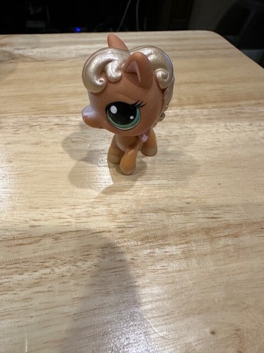 Littlest Pet Shop LPS Golden Tail Horse Pony #405 Pink Saddle Green ...