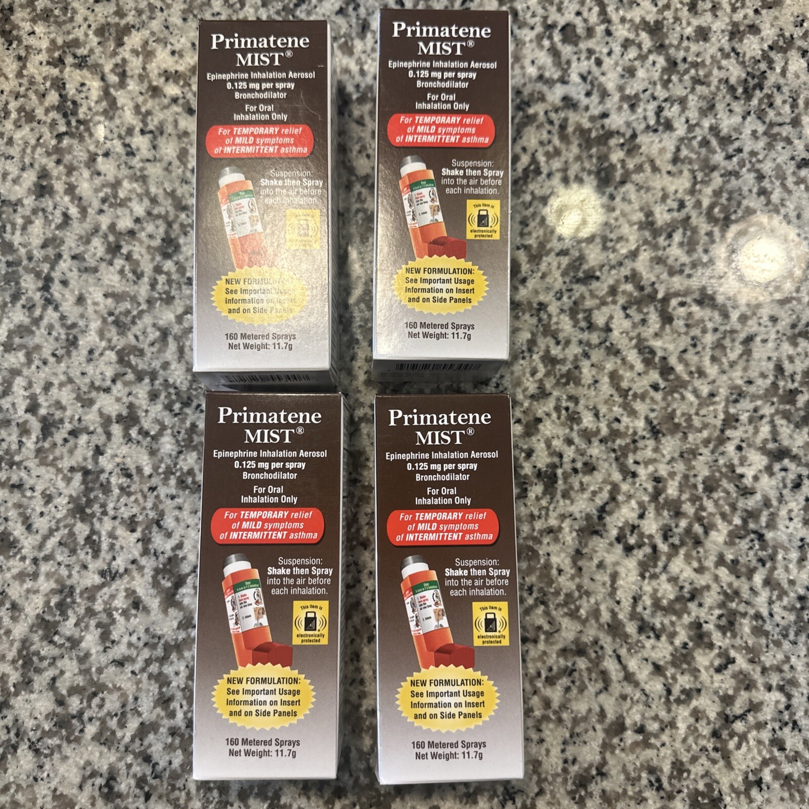 4 Pack - Primatene Mist Epinephrine Inhalation Aerosol - exp 2026 ...