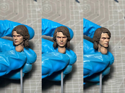 1/12 Painted Anakin Skywalker Fall in Dark Head Carved Fit SHF Action ...