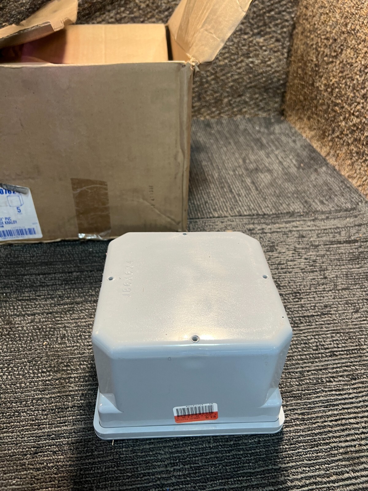 Box of 5 Kraloy 6 x 6 x 4 PVC Junction Box Cover PVC JB664 Electrical ...