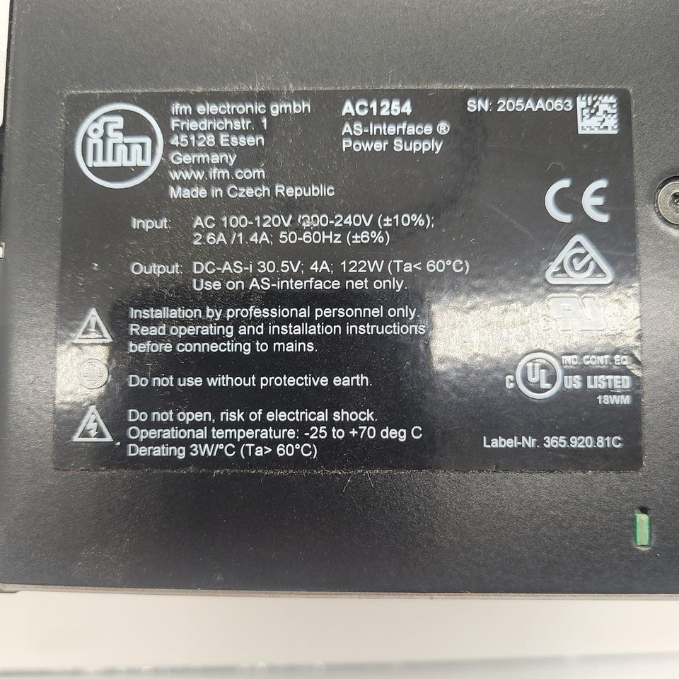 IFM Electronic GMBH AC1254 | eBay