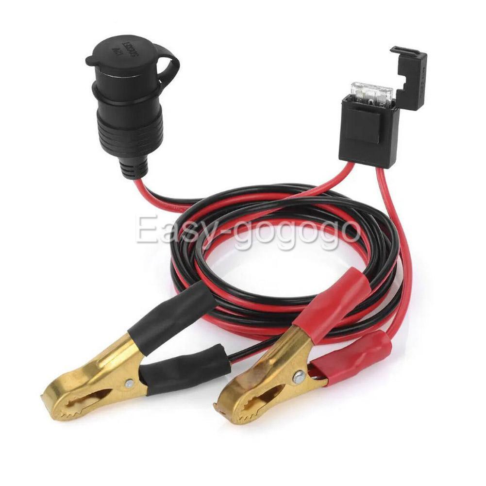 12V 24V Female Car Cigarette Lighter Socket To Battery Alligator ...
