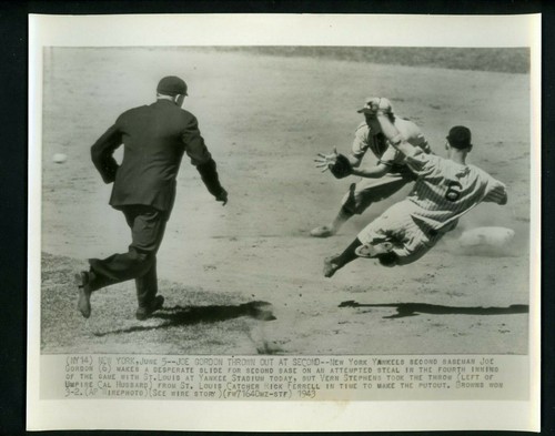 Joe Gordon & Vern Stephens 1943 Press Photo St. Louis Browns New York ...