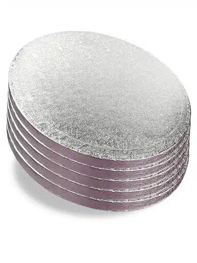 BULK 5 PACK of Cake Boards Round Silver Drum Board 12mm Thick Top ...