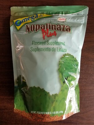 NOPALINAZA IBITTA PLUS FLAXSEED SUPPLEMENT & OMEGA OILS 16.5 OZ NEW 05/ ...