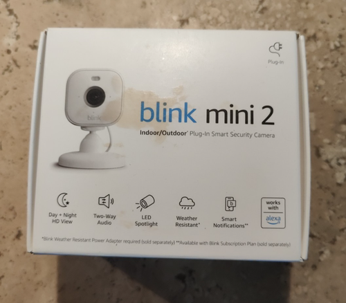 NEW Blink Mini 2 Smart Home HD Plug-In Security Camera Spotlight Motion ...