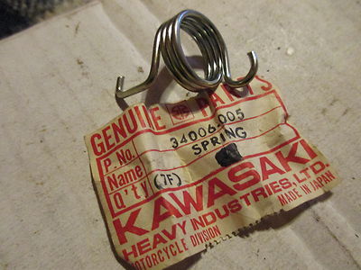 NOS Kawasaki OEM RH Footrest Spring 75-76 KX400 80 KX420 75-80 KX250 ...