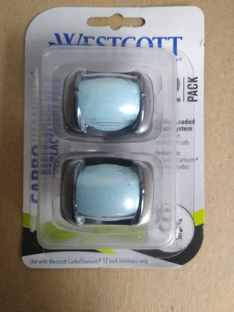 Westcott 2pack Carbo Titanium Replacement Blades for 12 Inch Trimmers ...