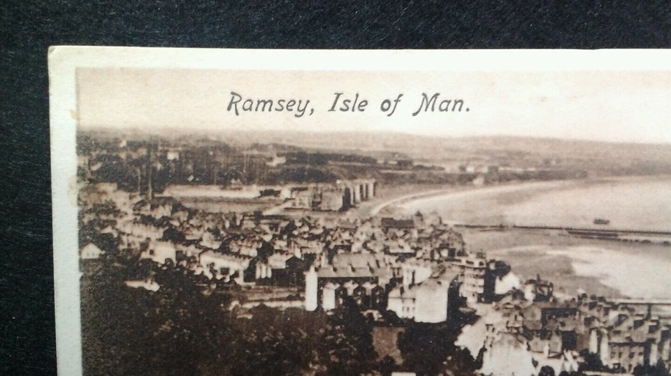 Isle of Man UK Postcard Early 1900s Rare England Ramsey Town Pier Beach ...