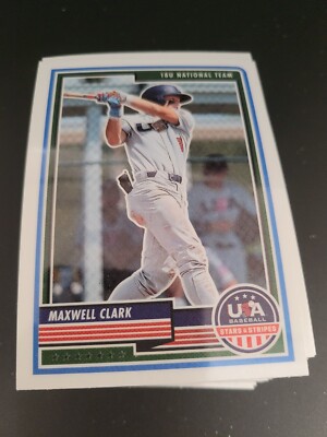 Lot of 50- Panini 2023 USA Baseball Stars & Stripes MAXWELL CLARK 50 ...
