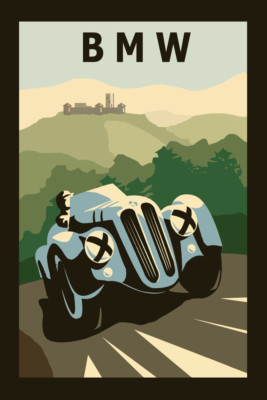 BMW German Automobile Car Europe Germany Vintage Poster Repro FREE SH ...