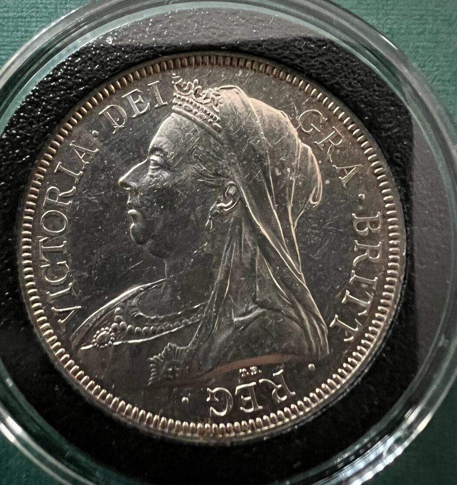 1893 GB Queen Victoria Veiled Head Silver Proof Half Crown | eBay UK