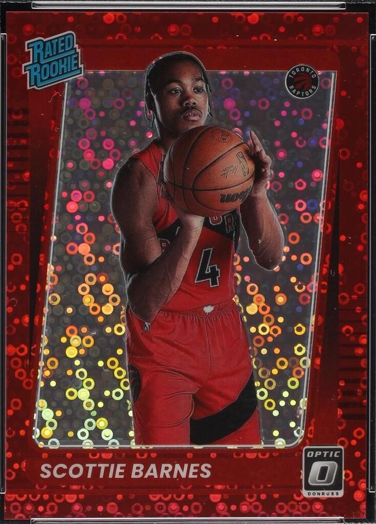 2021-22 Panini Donruss Optic - Rated Rookie Scottie Barnes #186 Red ...
