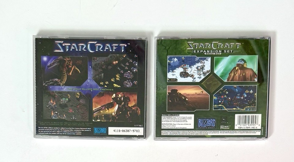Starcraft & StarCraft: Brood War Expansion Set - Windows PC/NT CD ROM ...