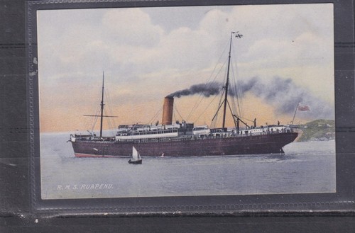NEW ZEALAND, " RMS RUAPEHU " NEW ZEALAND SHIPPING CO., c1910 ppc ...