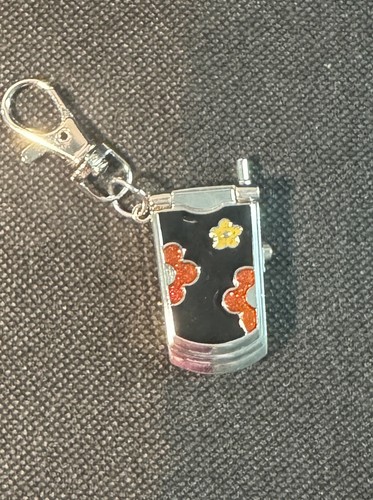 Mini Flip Phone Clock Keychain | eBay