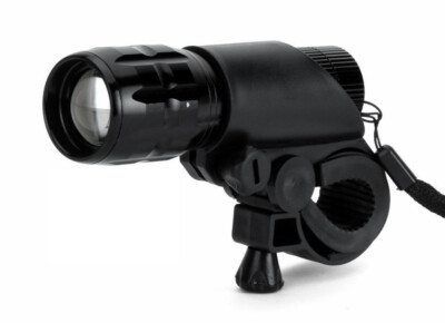 Bike Bicycle Headlight Cree LED Zoomable & Clip Bracket Holder ...