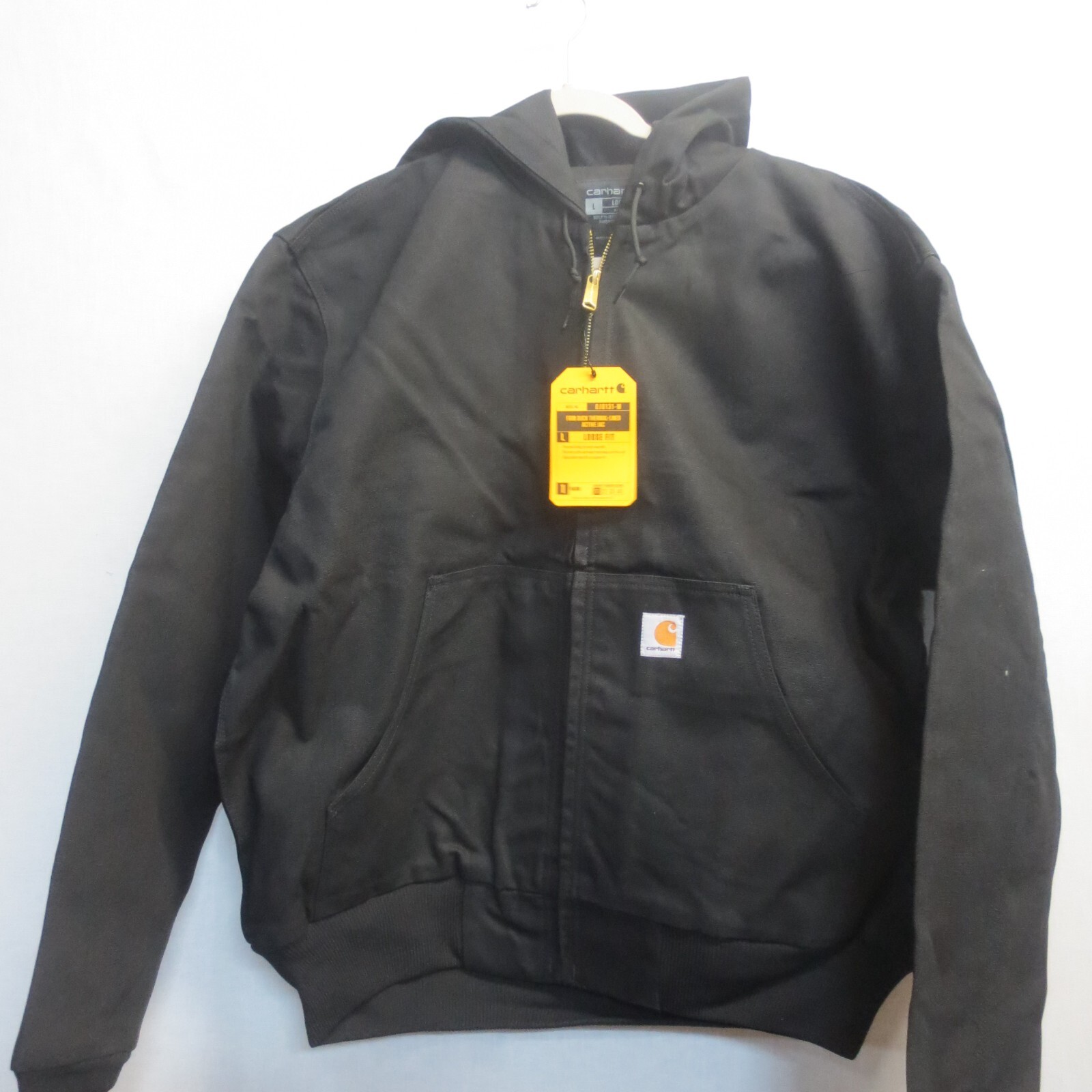CARHARTT+Loose+Fit+Firm+Duck+Thermal-Lined+Active+Jac+Black+Large+REG ...