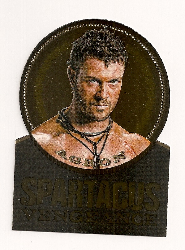 2013 SPARTACUS VENGEANCE DIE-CUT GOLD PLAQUE #GV3 AGRON | eBay