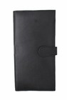 Genuine Leather PLAIN Checkbook Cover Black with Snap Closure NEW!!! | eBay