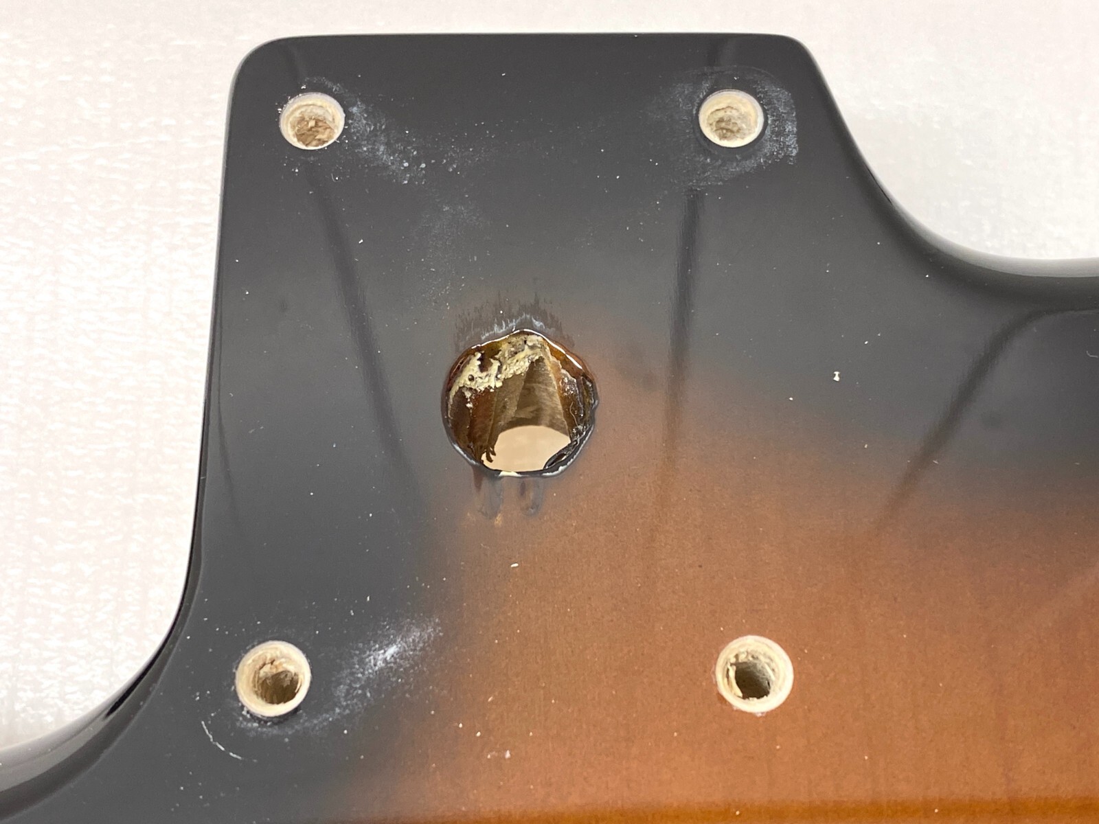 TINY CRACK! Fender Squier HARDTAIL STRAT BODY Sunburst Stratocaster ...