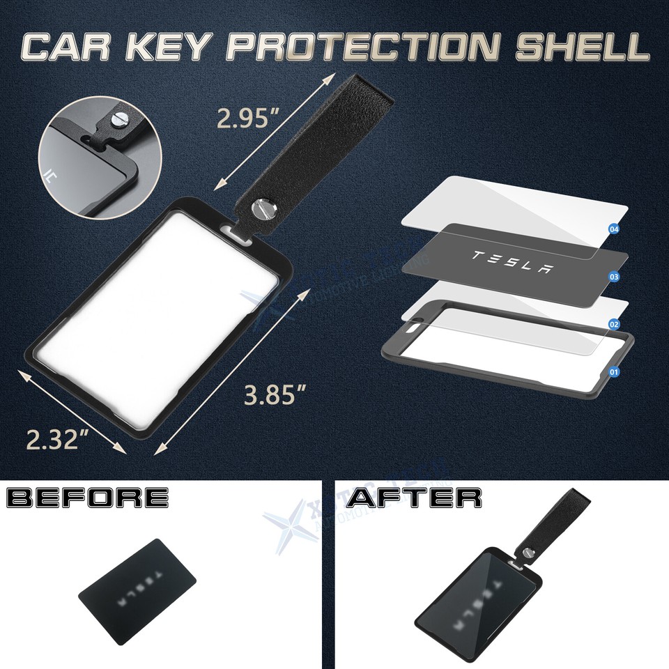 New Tesla Model 3, Y, S, X and Cybertruck Aluminum Key Card Holder and ...