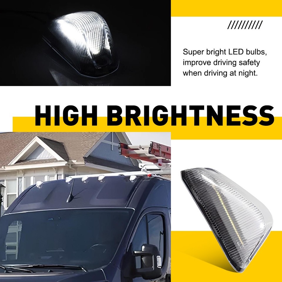 10X Marker Cab Roof Light Clearance LED Lights White/Red for 2014-2023 ...