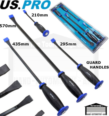 US PRO Tools 4pc Guard Handle Pry Bar, Crow, Jemmy, Bars Set NEW 6766 ...