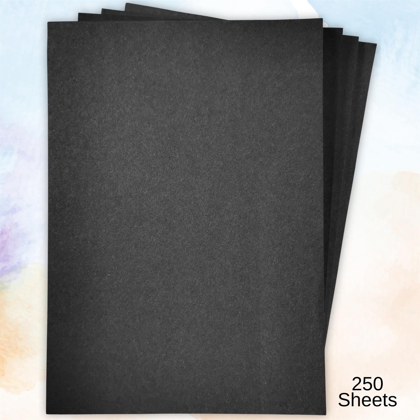 A3 Black Sugar Paper 250 Sheets 42 x 29.7cm Standard A3 Size Craft 100% ...