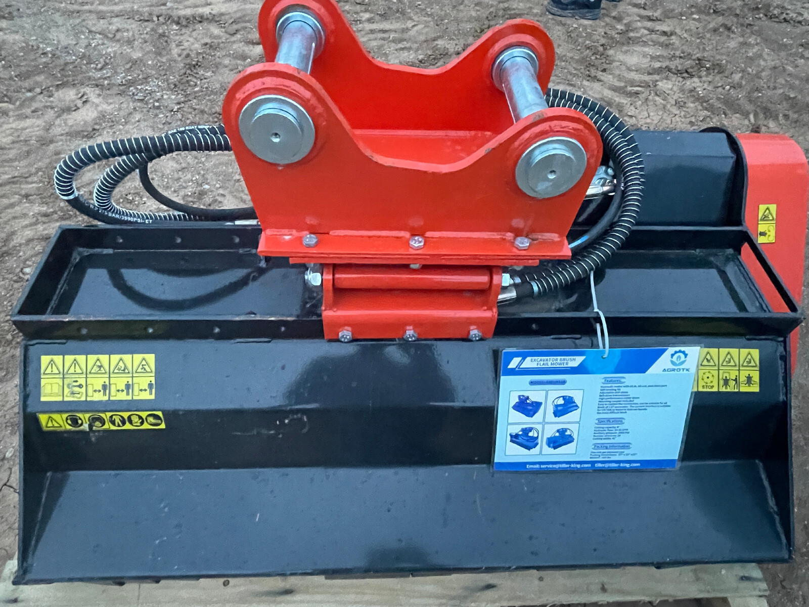 NEW Excavator 46" Flail Mower Rotary Brush Hog fits CAT 307 308 45mm ...