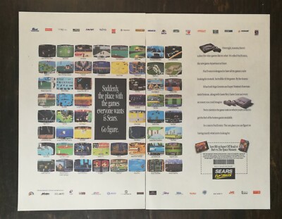 Sears Sega Genesis & Super Nintendo Two Page Original Print Ad | eBay
