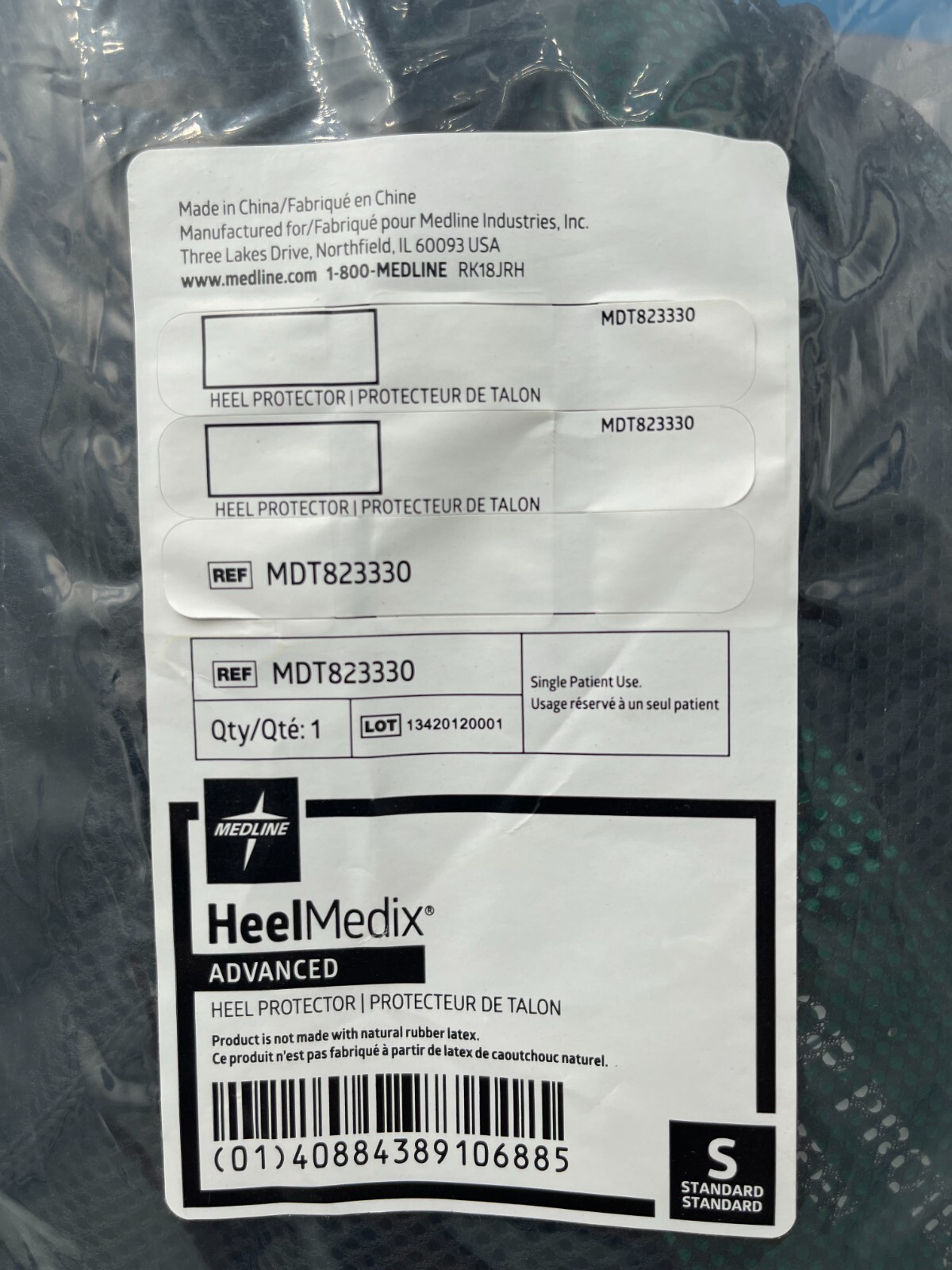 Medline Heelmedix Standard Heel Protector Boot w/Mesh Bag MDT823330 for ...